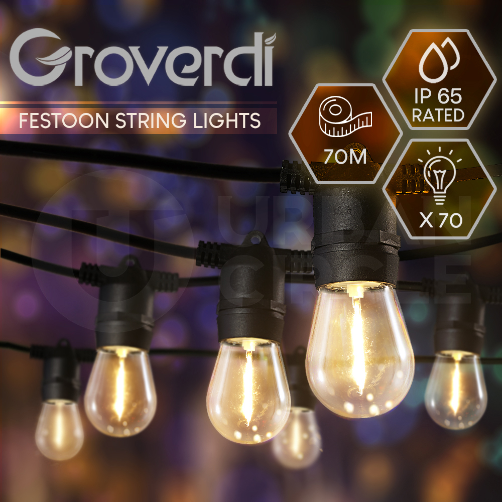 Groverdi LED Festoon String Lights Bulbs Christmas Wedding Party ...